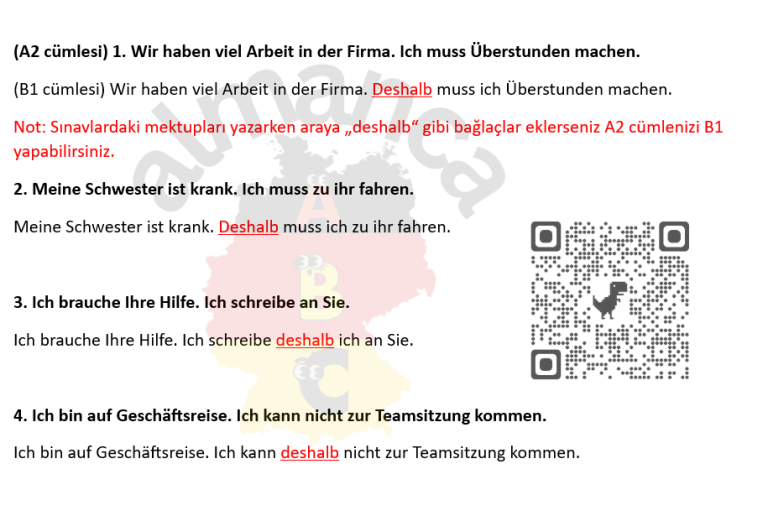 Deshalb Kullanımı Almanca Nedir? Örnek Cümleler • AlmancaABC