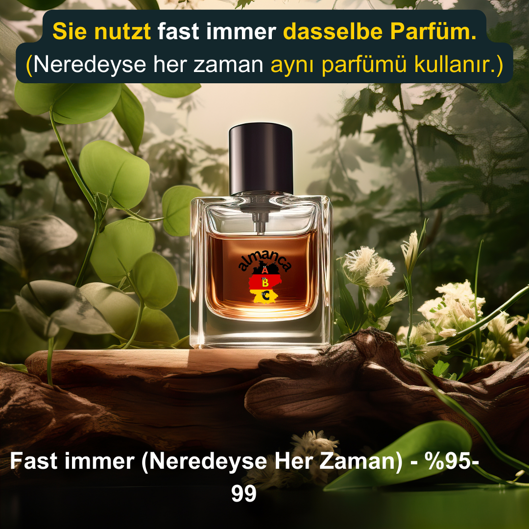 Almanca Sıklık Zarfları (0-100% Häufigkeit Ör. Cümleler)