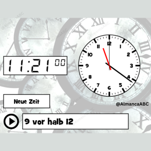 Almanca Saatler (Resmi & Gayriresmi Resimli Uhrzeit)