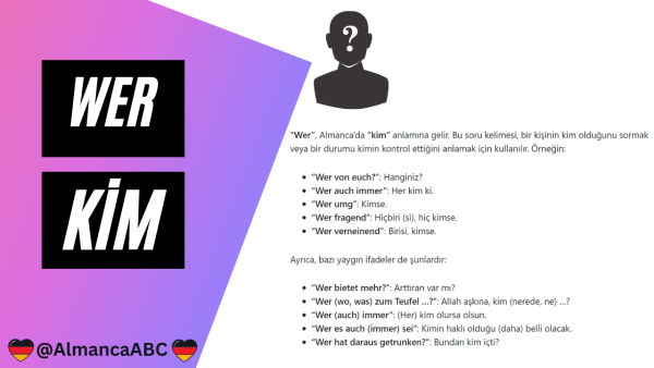 Almanca 'Wer' Ne Demek? Anlamları ve Kullanım Alanları
