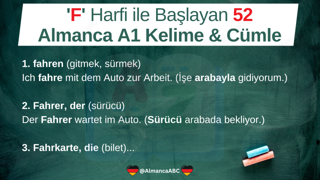 A'dan Z'ye 807 Almanca A1 Kelime & Cümle