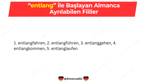 Ayrılabilen Fiiller Listesi (480 Trennbare Verben)