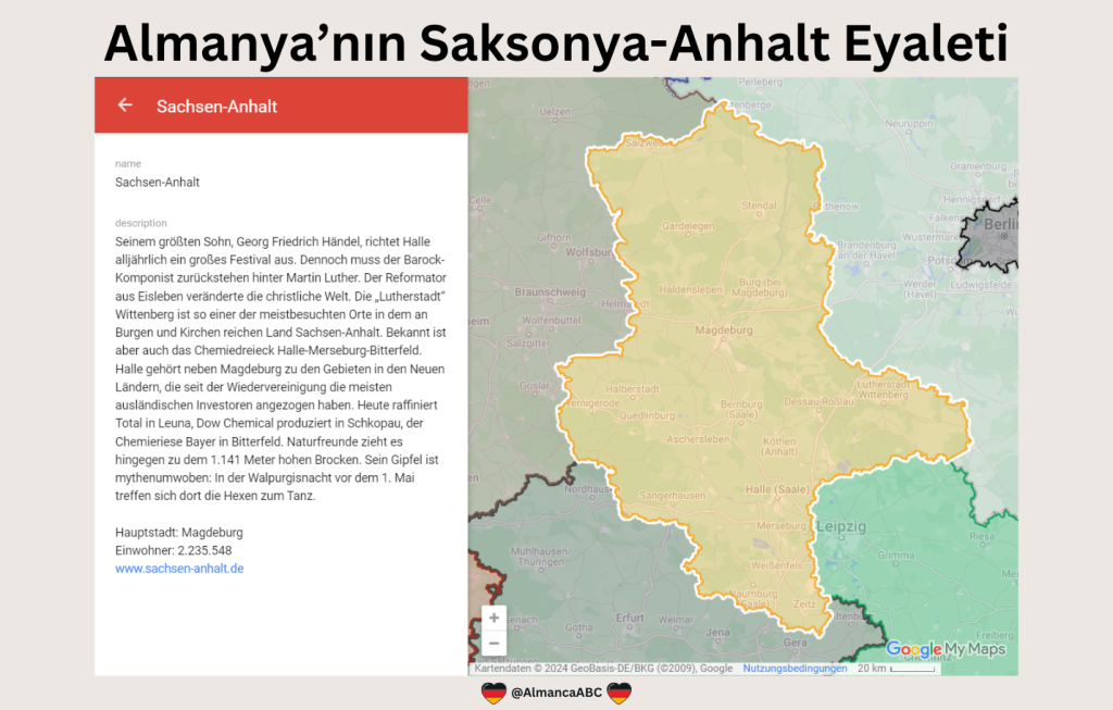 Almanya Eyaletleri (Haritalar | Başkentler | Özellikler)